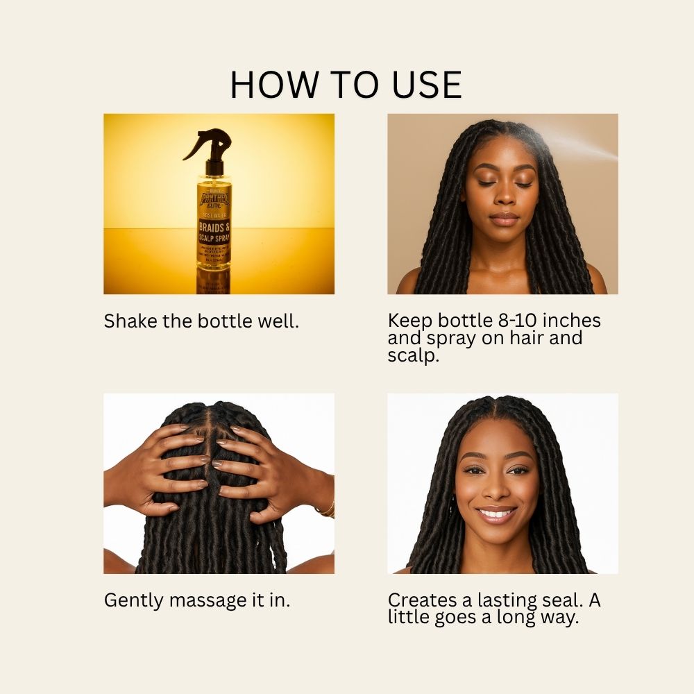 Rosewater Braid and Scalp Spray– Black Panther Strong